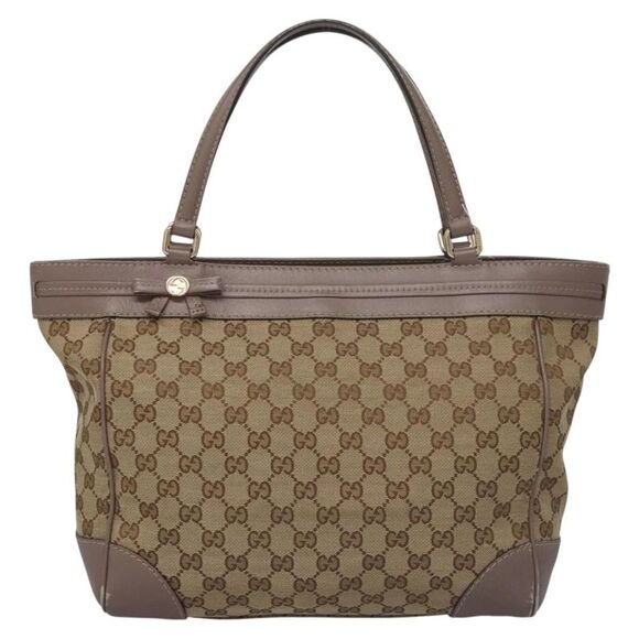 Gucci | Bags | Gucci Gg Canvas Beige Canvas Tote Bag Preowned | Poshmark